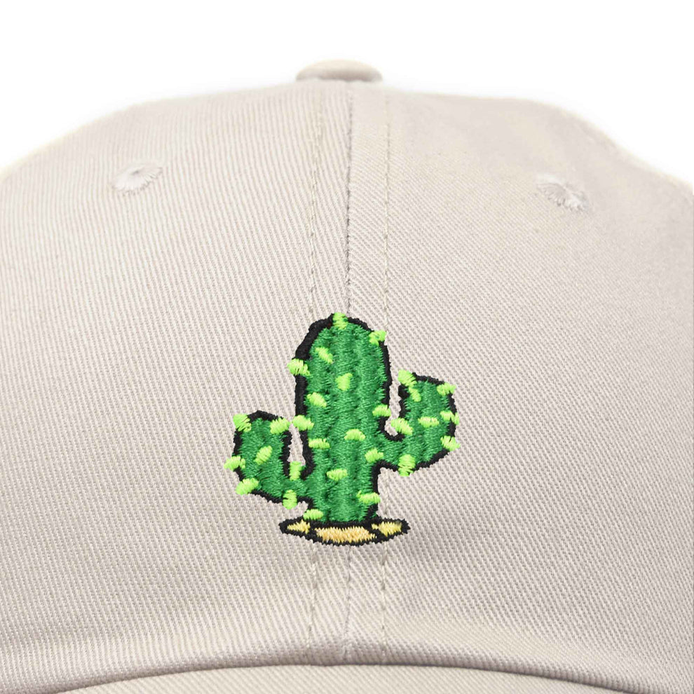 Dalix Cactus Embroidered Cap Cotton Succulent Baseball Hat Plant ...