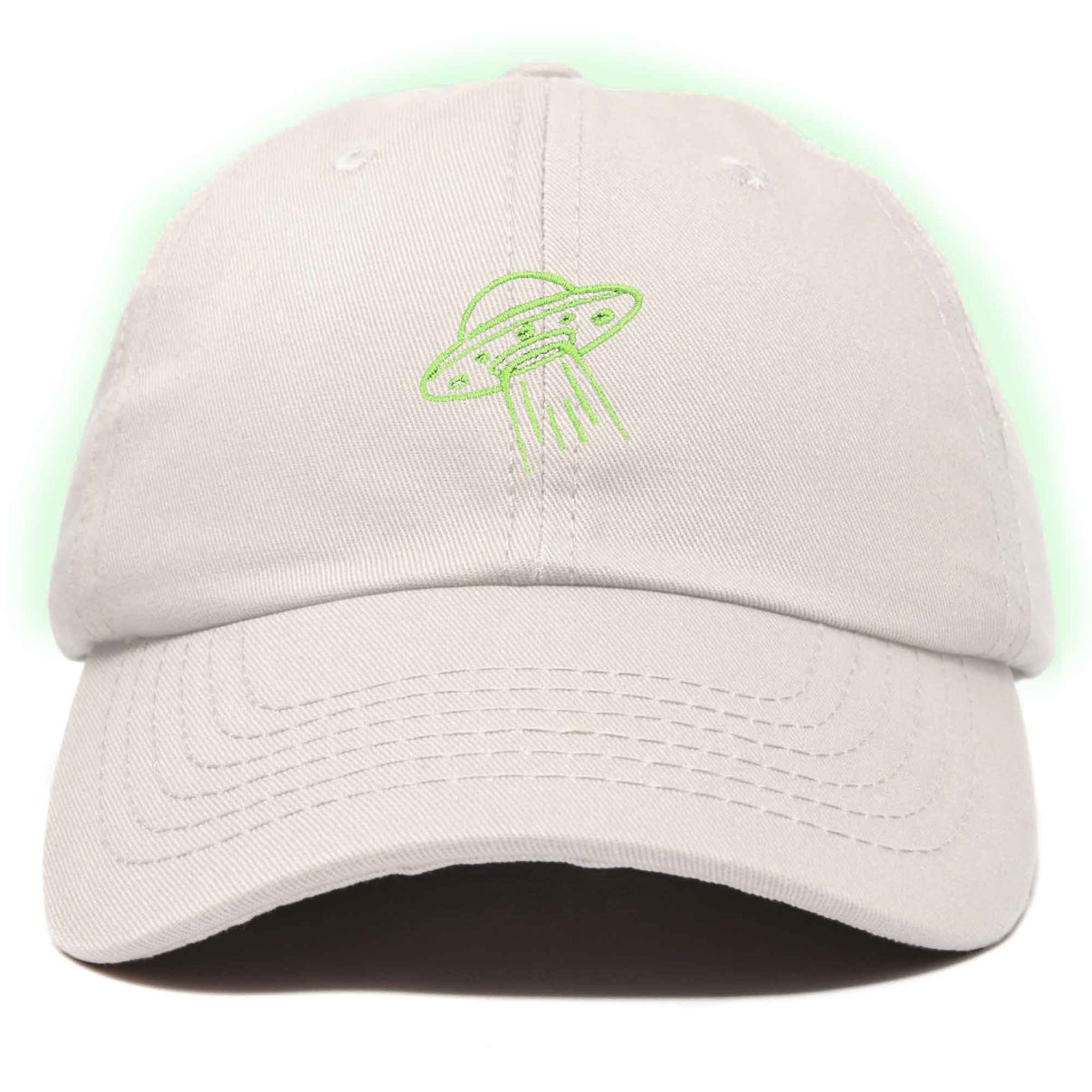 Dalix UFO Embroidered Alien Dad Hat Cotton Baseball Cap Adjustable Mens