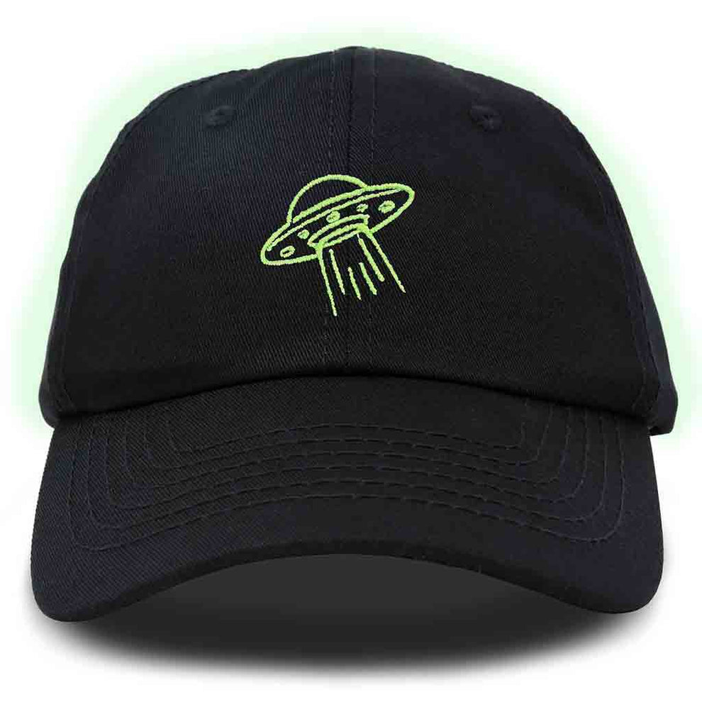Dalix UFO Embroidered Alien Dad Hat Cotton Baseball Cap Adjustable Mens