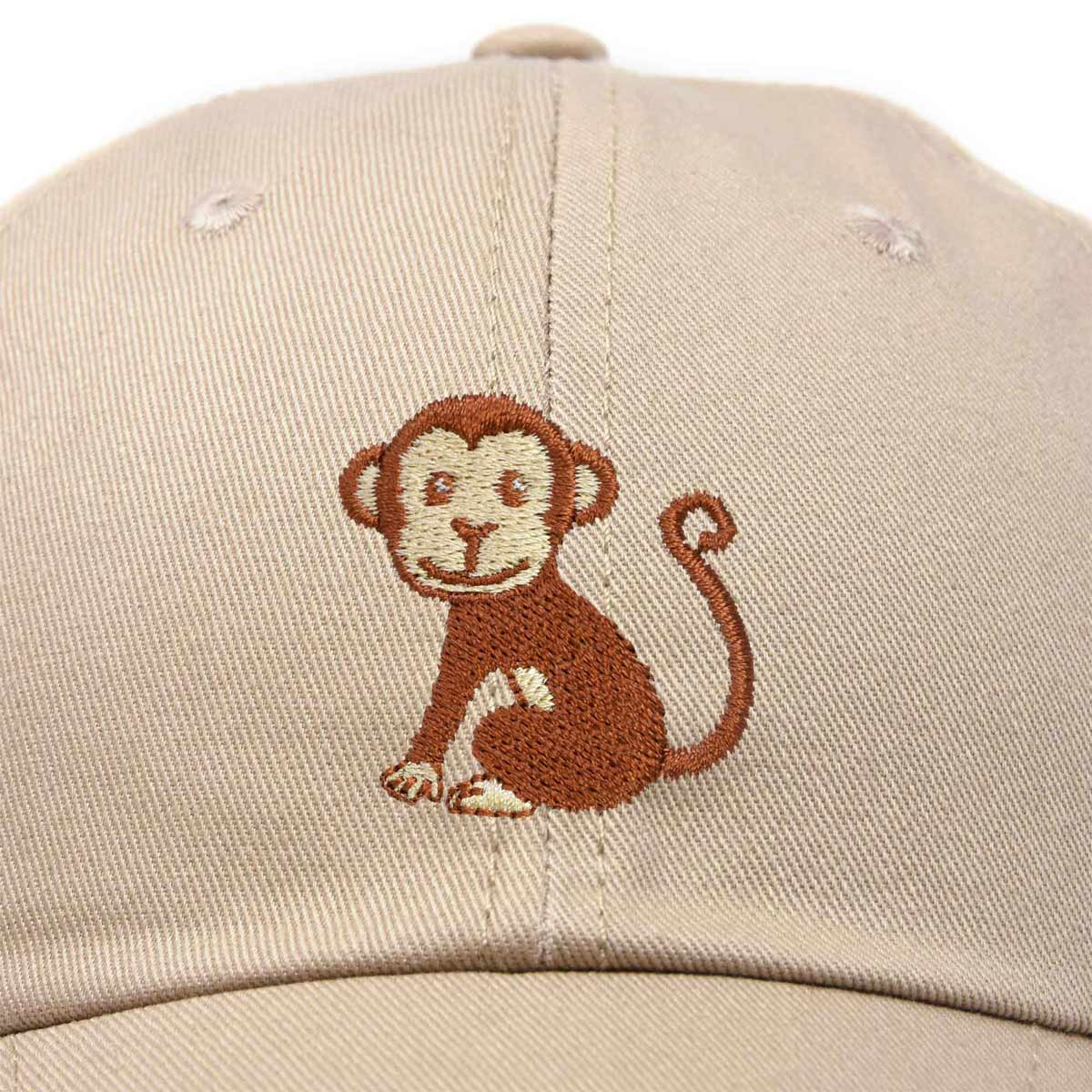 Embroidered Hat Cute Monkey Youth Cap for Kids – Dalix