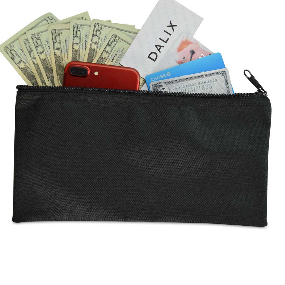 DALIX Zipper Bank Deposit Money Bag Cash Coin Pouch 6 Pack | Dalix.com