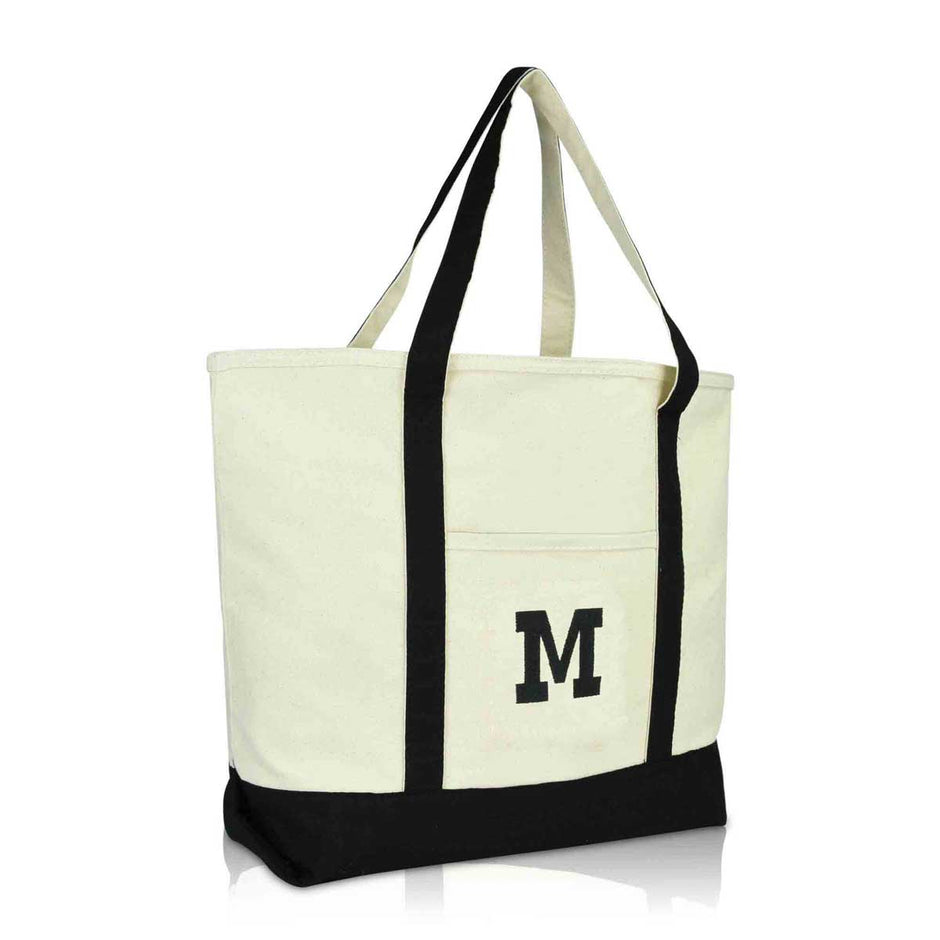 Letter Tote Bag | Women Initial Letter Totes – Dalix