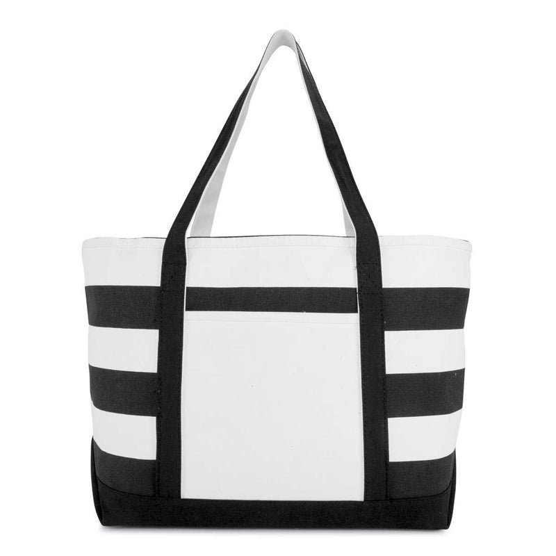 Dalix 23" Premium Striped Tote Bag | Dalix.com