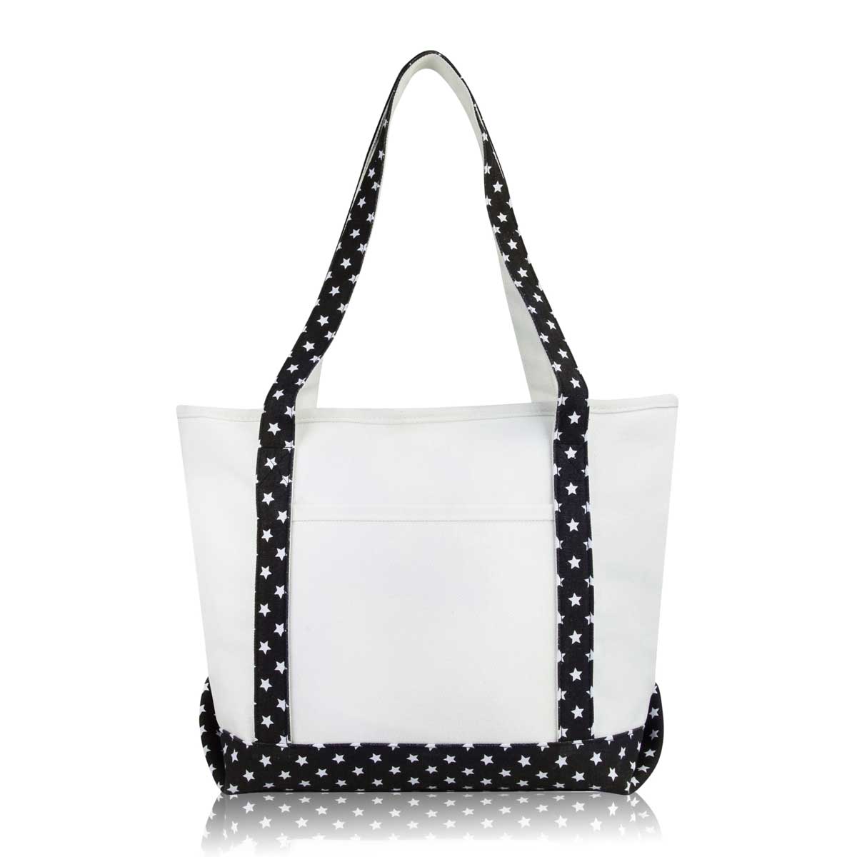 DALIX Daily Shoulder Tote Bag Premium Cotton Canvas | Dalix.com
