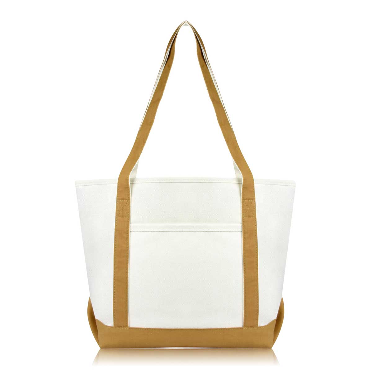 DALIX Daily Shoulder Tote Bag Premium Cotton Canvas | Dalix.com